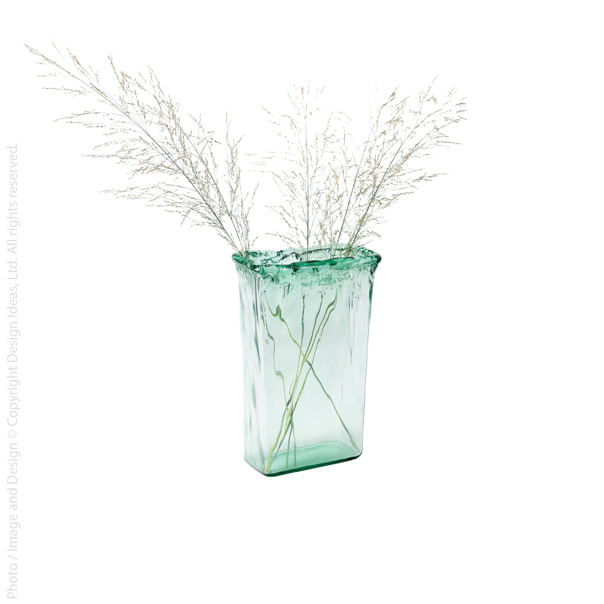 Nile River recycled glass vase (13.5 in. - rectangle) – texxture