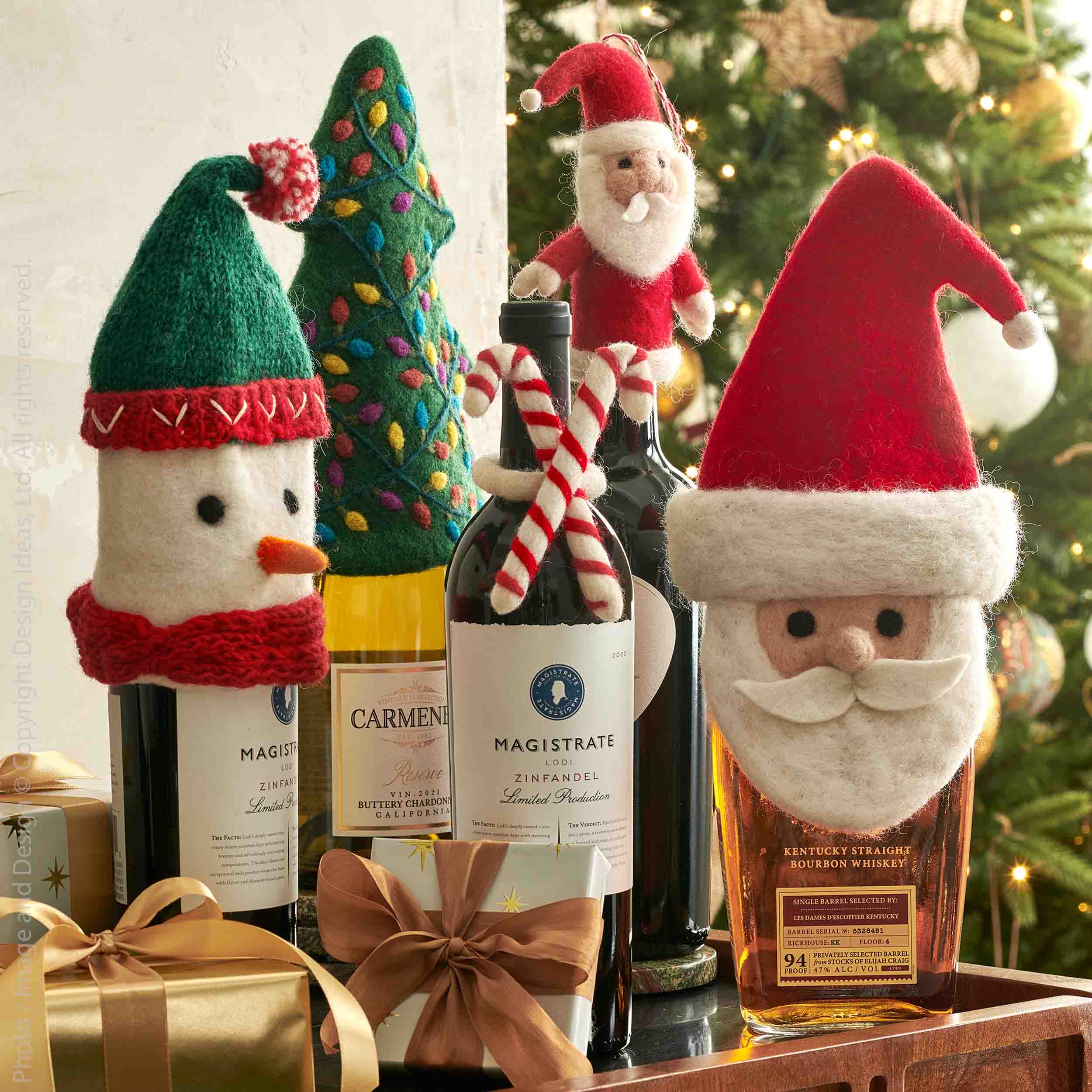 Lilliput™ wool wine topper (tree) – texxture